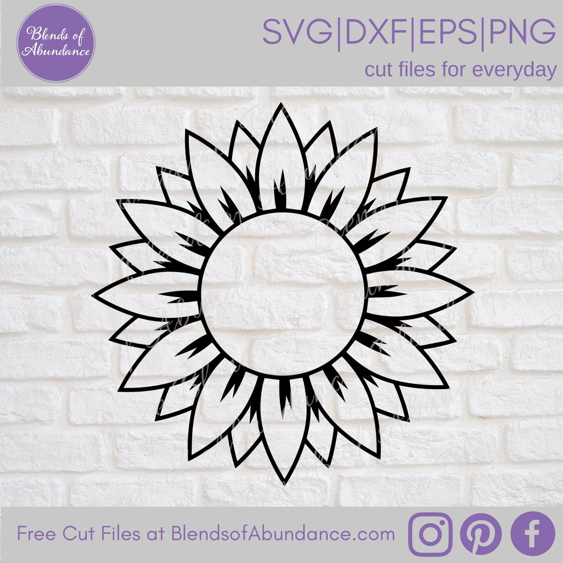 Sunflower SVG Flower SVG Sunflower Coloring Page | Etsy