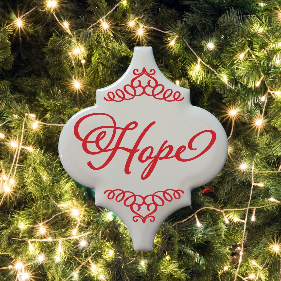 Hope Ornament SVG Tile Ornament SVG Tile Ornament Template | Etsy