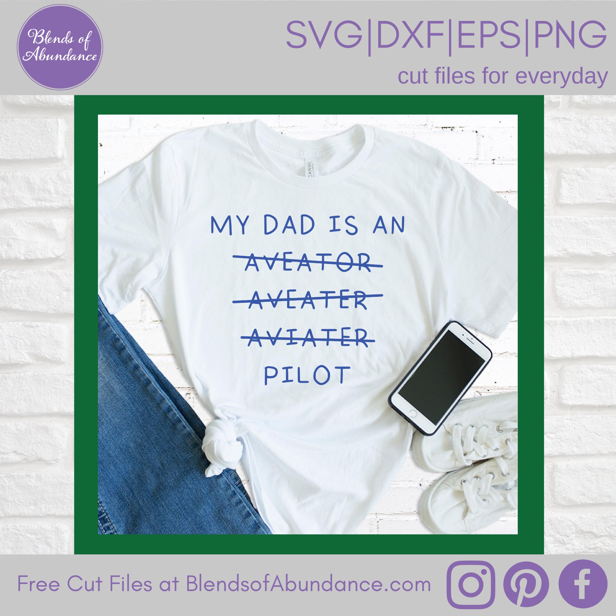 My Dad is a Pilot SVG My Dad is an Aviator Svg Pilot Svg | Etsy
