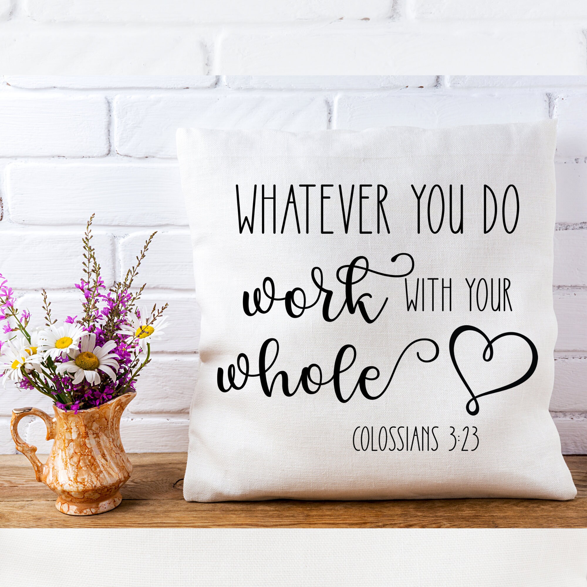 Whatever You Do Work With Your Whole Heart SVG Whole Heart | Etsy