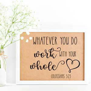 Whatever You Do Work With Your Whole Heart SVG - Whole Heart SVG ...