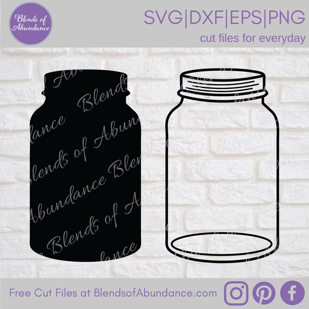 Canning Jar SVG Farmhouse SVG Kitchen Jar Svg Empty Jar - Etsy