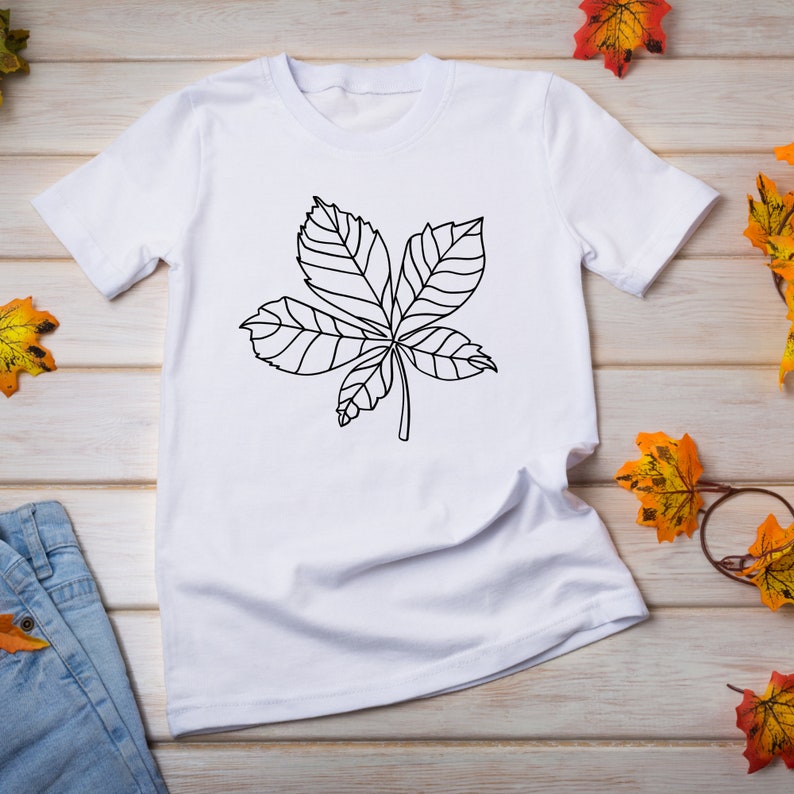 Leaf SVG Chestnut Leaf SVG Chestnut Leaf Outline Autumn - Etsy