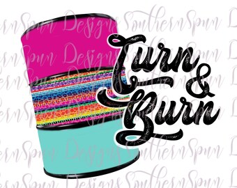 Barrel Racer Turn and Burn Sublimation Design Downloads - Etsy
