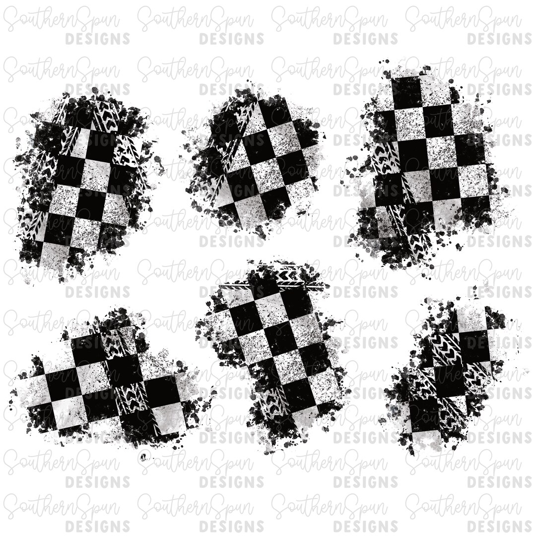 Distressed Race Track Flag With Tire Tracks Sublimation Patches PNG ...