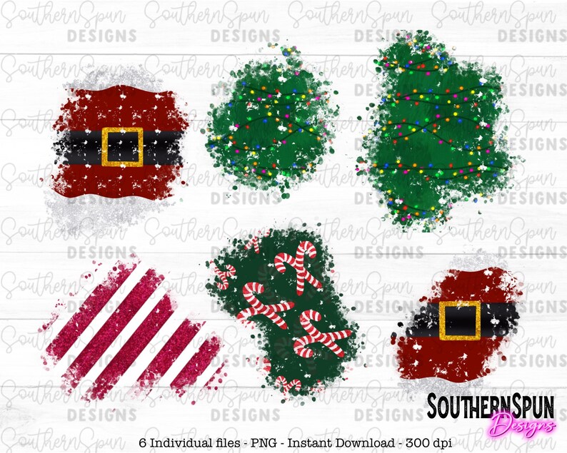 Christmas Bleach Patches PNG | Instant Download | Digital Design ...