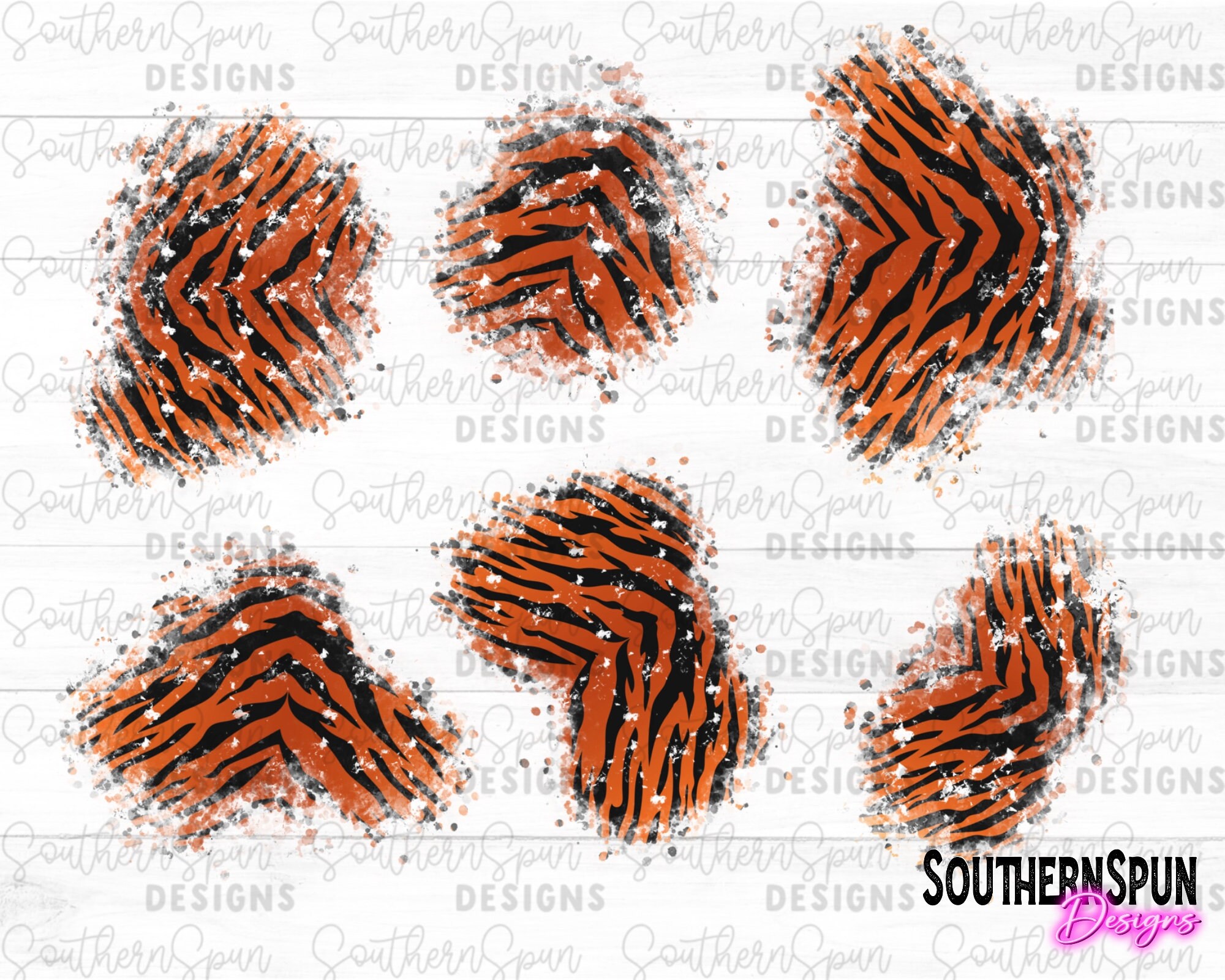 Distressed Tiger Stripes Sublimation Patches PNG Instant - Etsy