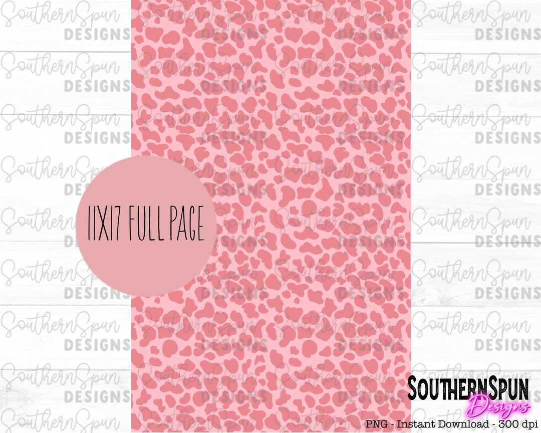 Distressed Pink Cow Print Sublimation Full Sheet PNG Instant Download ...