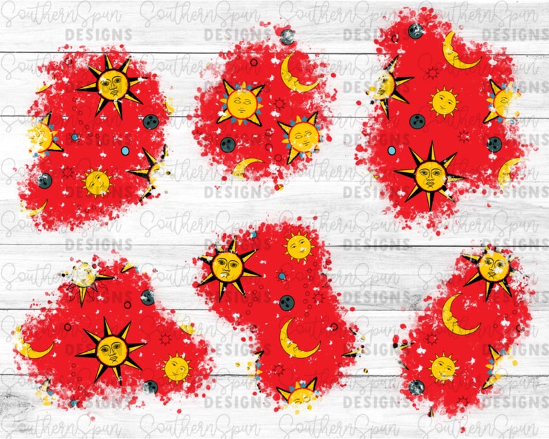 Sun and Moon Patches PNG Instant Download Digital Design - Etsy