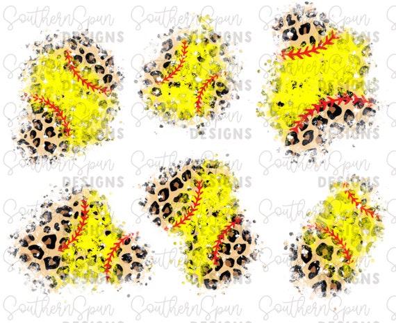 Distressed Leopard Print Softball Sublimation Patches PNG - Etsy