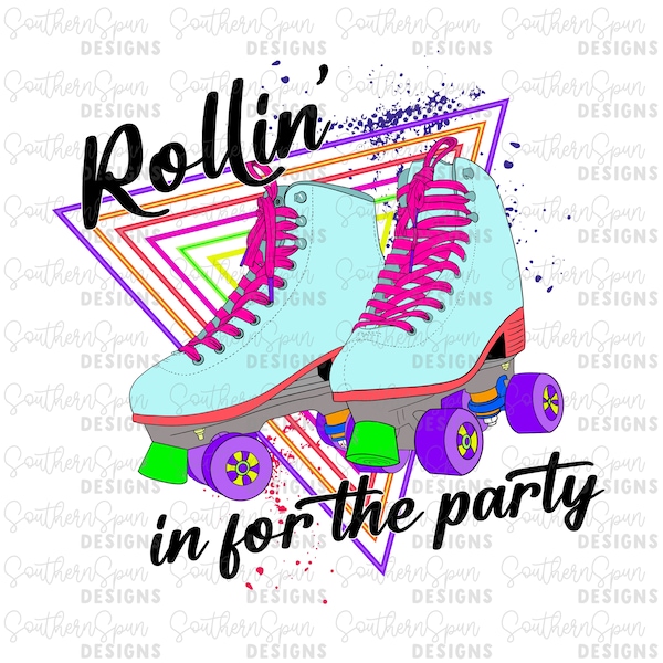 Neon Roller Skate Png - Etsy