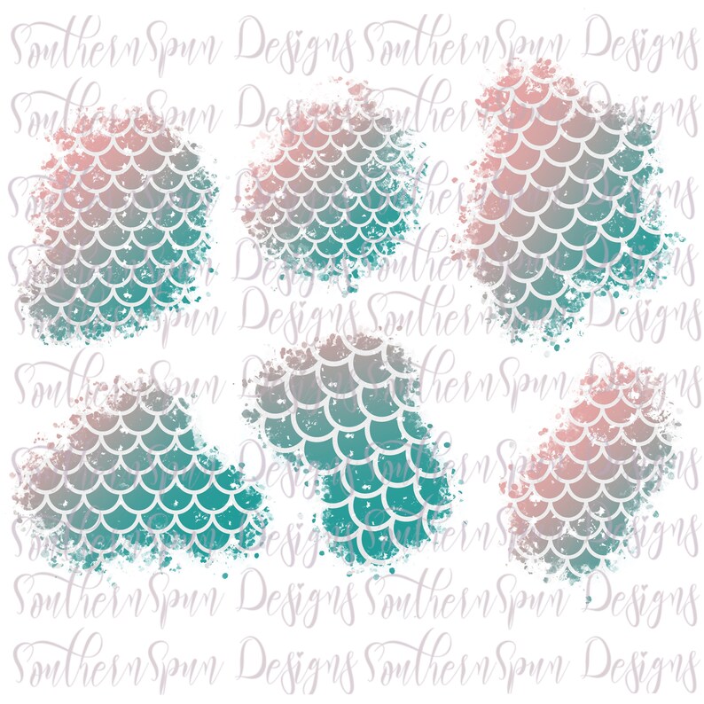 Mermaid Scales Sublimation Patches PNG Instant Download - Etsy