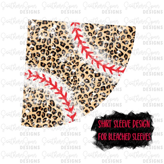 Distressed Leopard Print Baseball Sublimation Sleeve PNG | Etsy