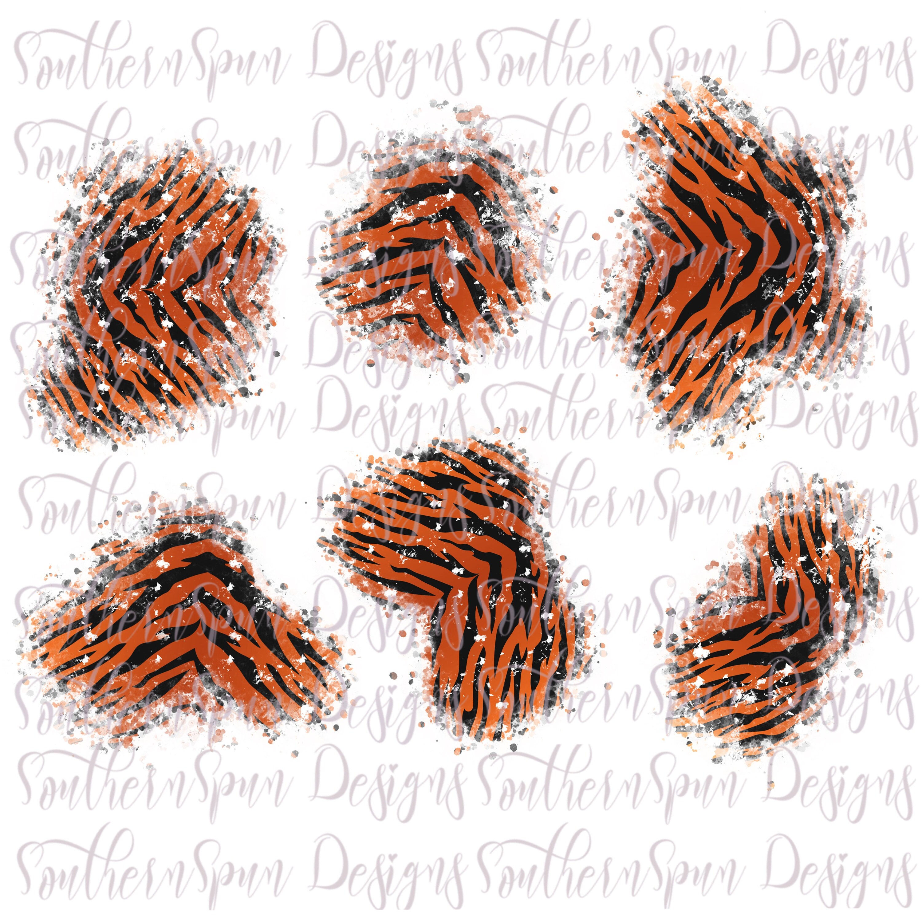 Distressed Tiger Stripes Sublimation Patches PNG Instant | Etsy