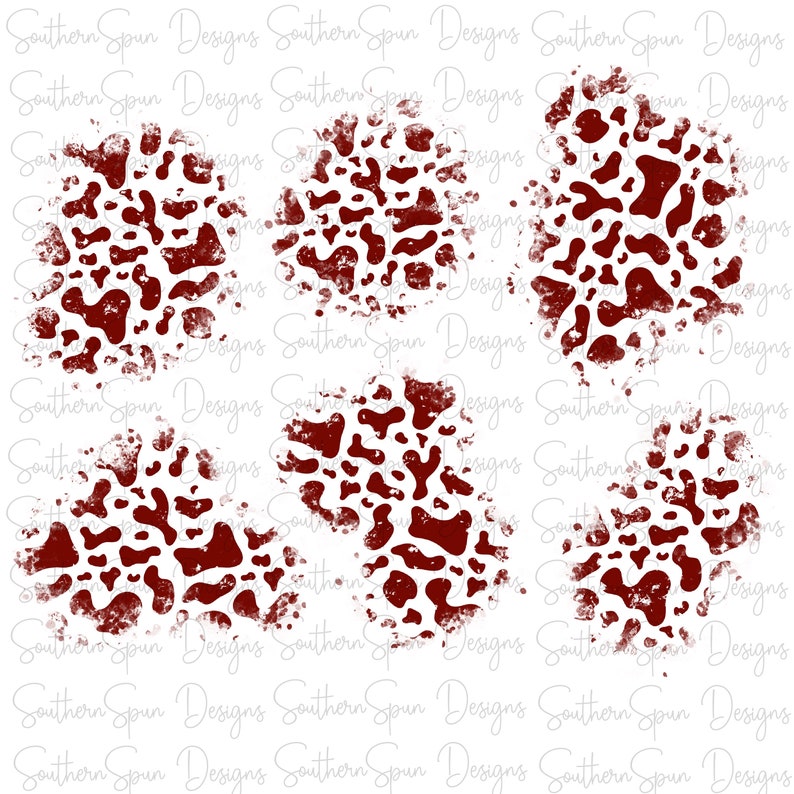 Distressed Cow Print Sublimation Patches PNG Instant - Etsy