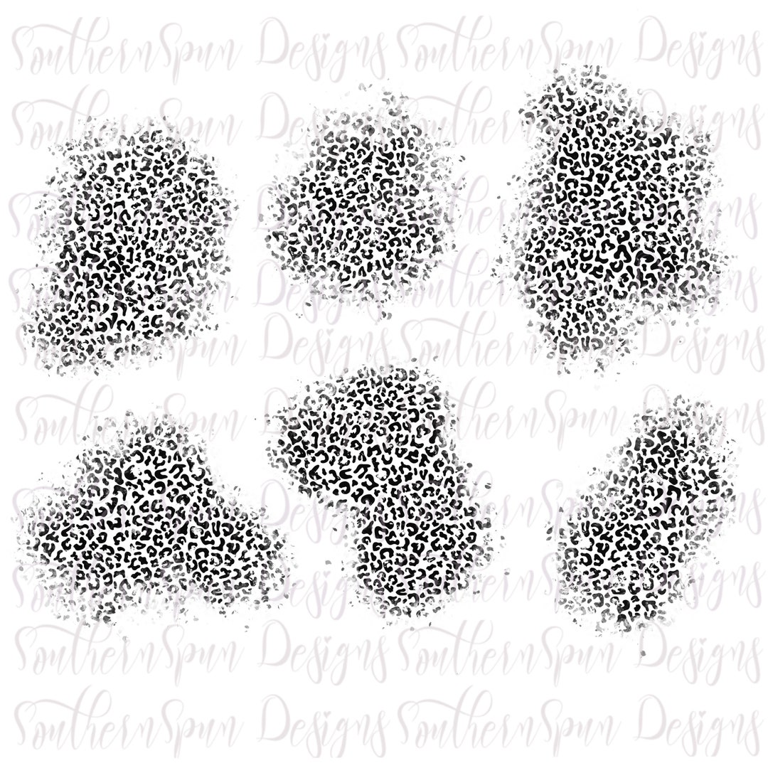 Distressed Leopard Print Sublimation Patches PNG Instant Download - Etsy