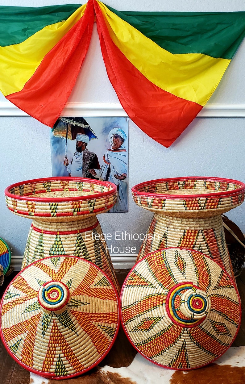 Large Hand Made Mesob Basket Ethiopian Eritrean Exquisite | Etsy