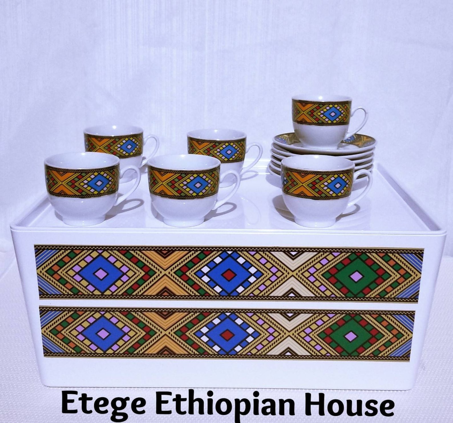 14 Pcs Rekebot Set Ethiopian & Eritrean Coffee Serving Tray - Etsy