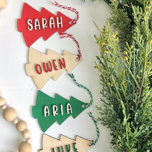 Personalized Tree Name Tag Wooden Christmas Name Tags - Etsy