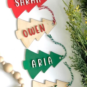 Personalized Tree Name Tag Wooden Christmas Name Tags - Etsy