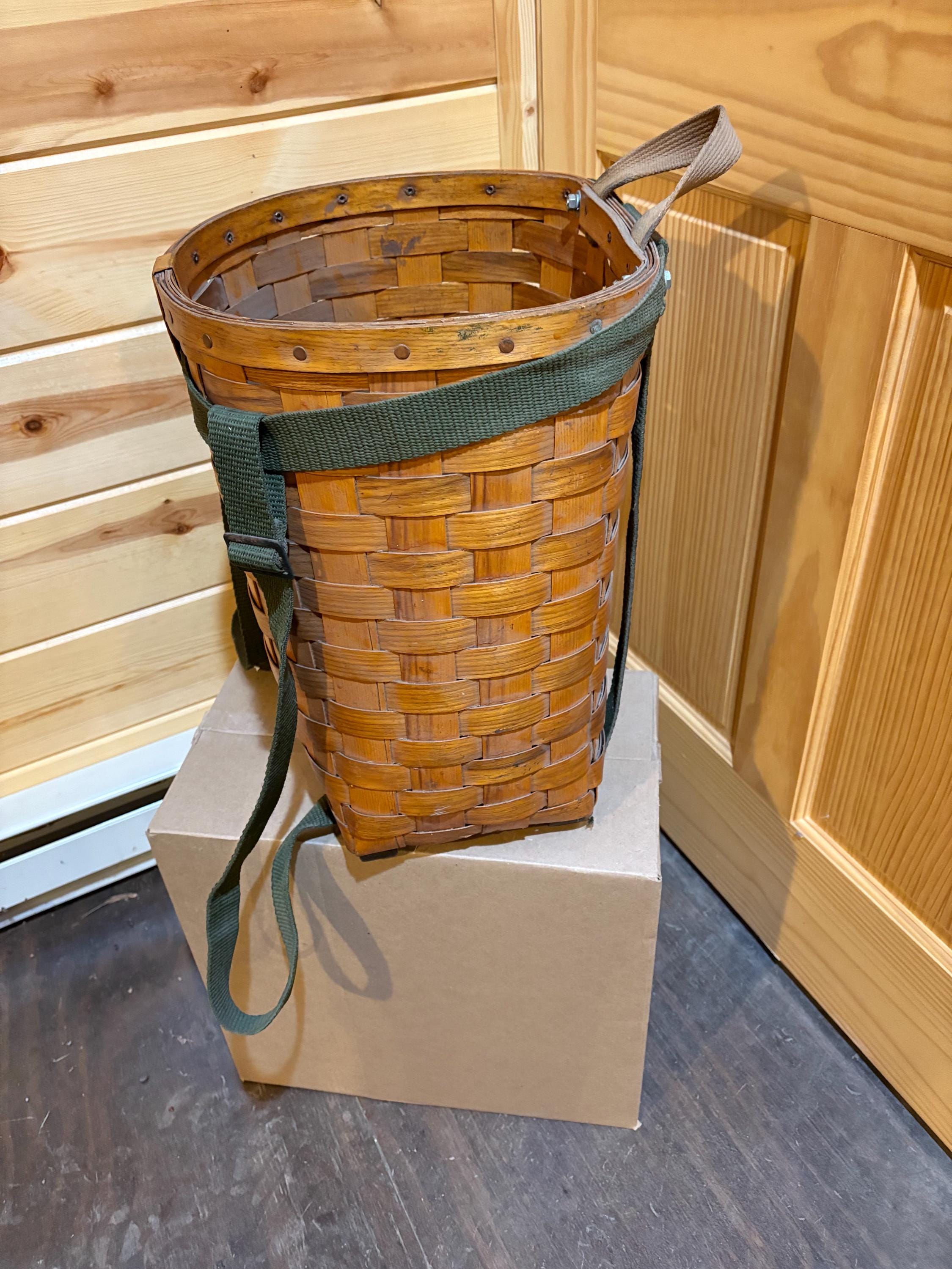 Vintage Trappers Pack Basket Backpack From Northern Minnesota Log Cabin ...