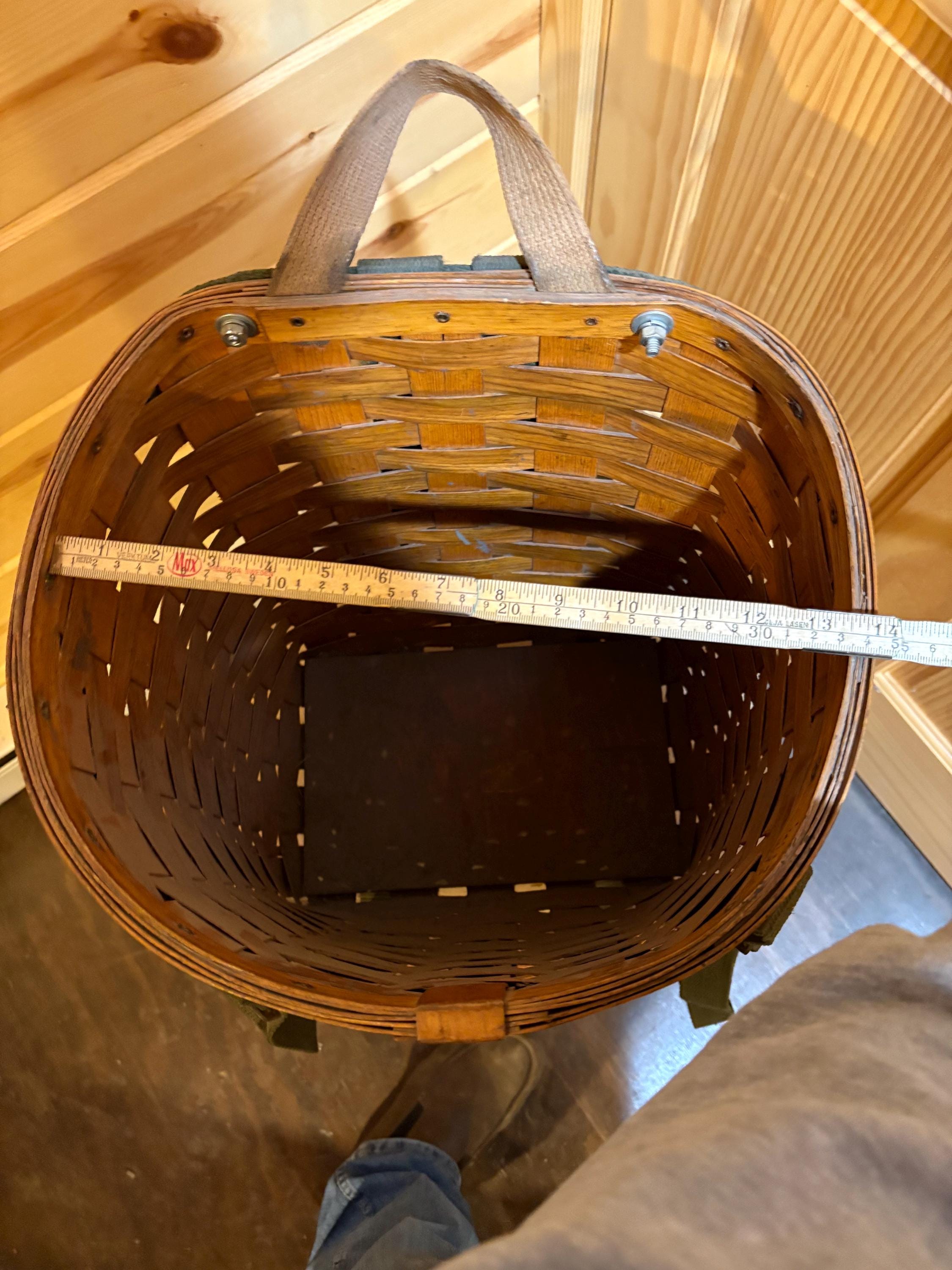 Vintage Trappers Pack Basket Backpack From Northern Minnesota Log Cabin ...