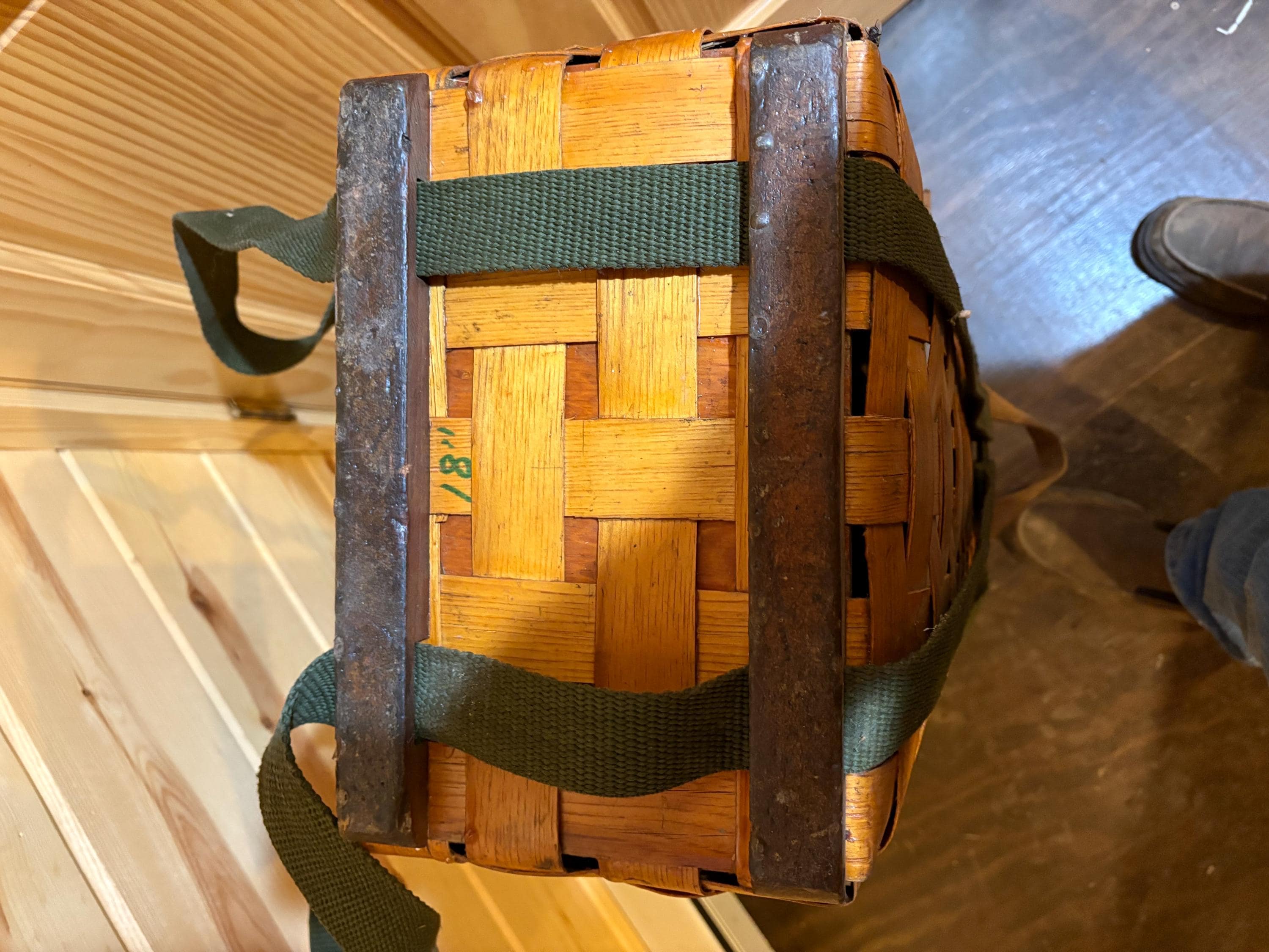 Vintage Trappers Pack Basket Backpack From Northern Minnesota Log Cabin ...