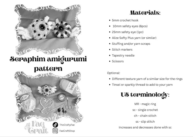 PDF Pattern ONLY - Seraphim Biblically Accurate Angels Amigurumi ...