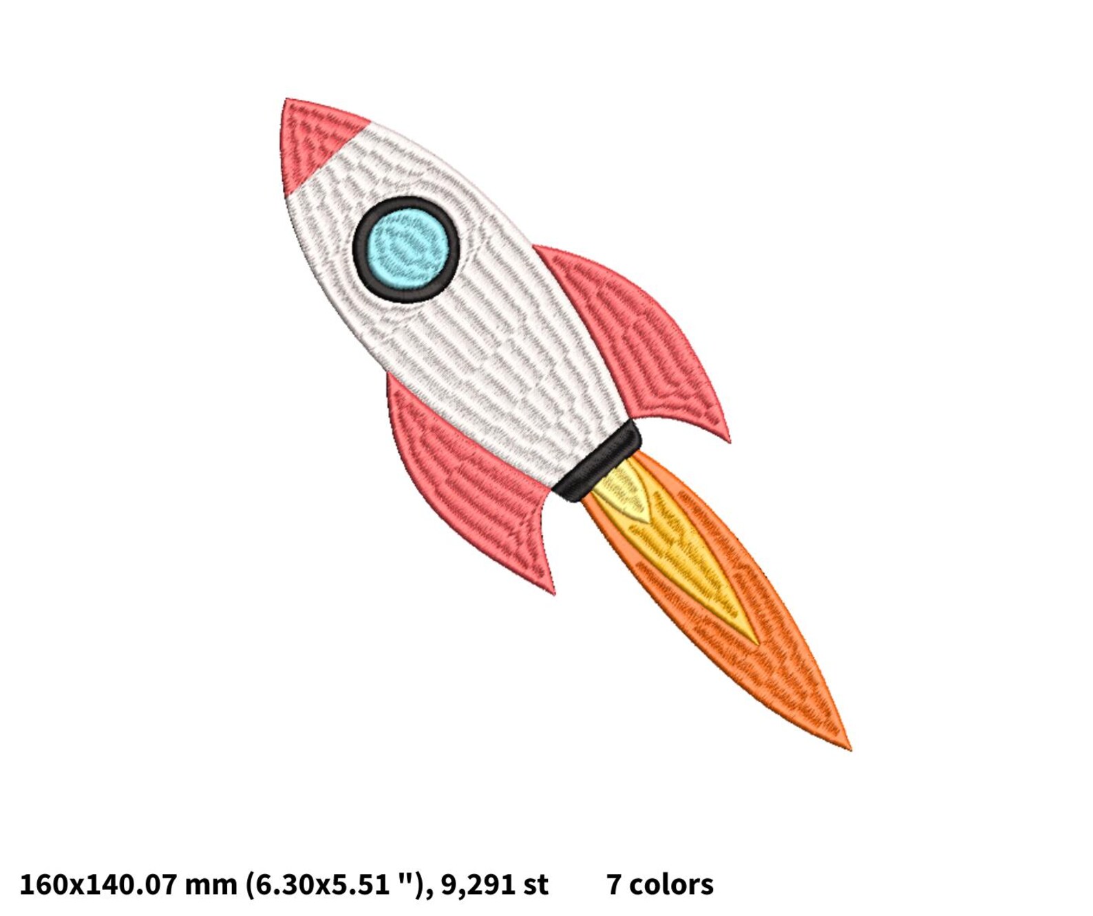 Rocket Embroidery Designs Space Embroidery Design Machine Embroidery ...