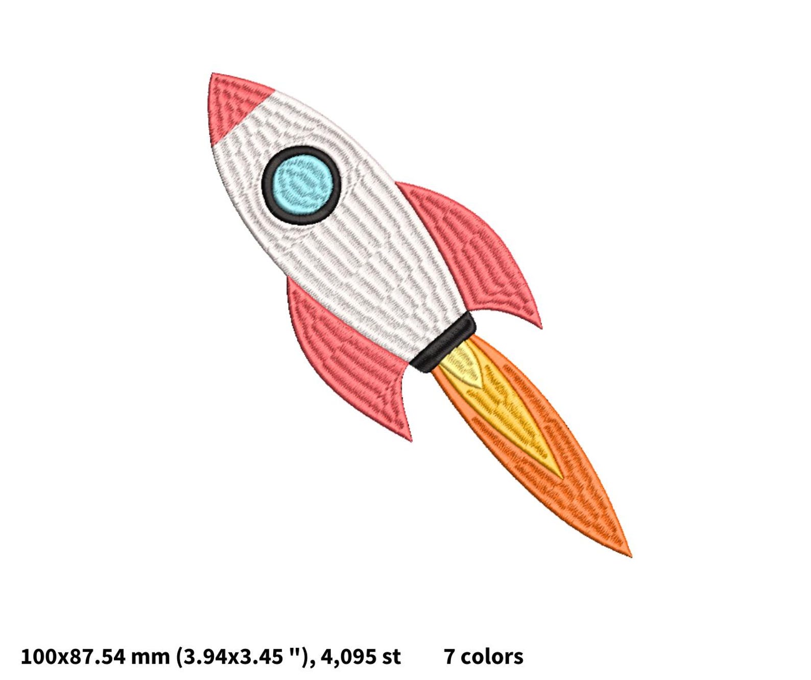 Rocket Embroidery Designs Space Embroidery Design Machine Embroidery ...