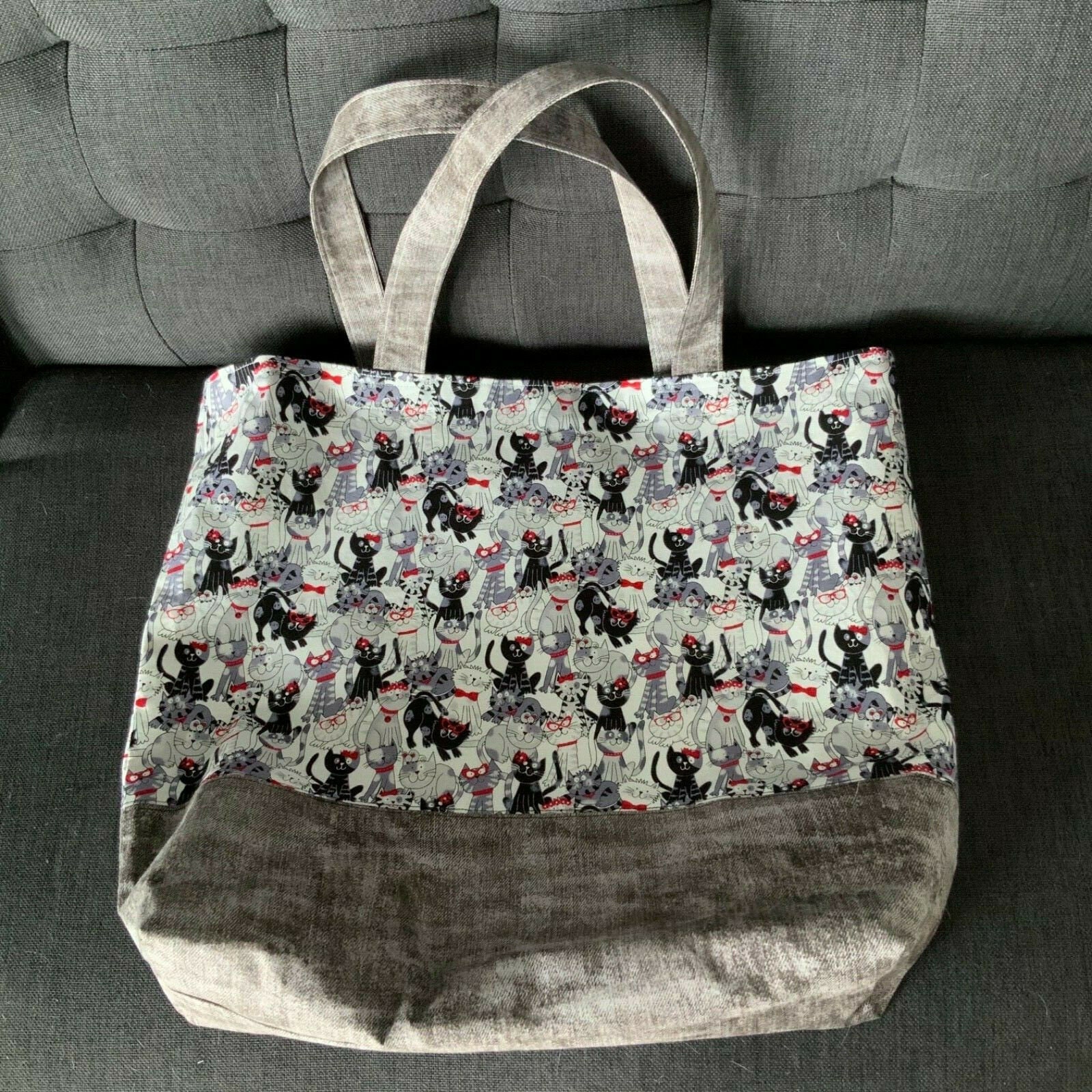NEW Handmade Large Cotton Shopping Shoulder Market Beach Book Tote Bag ...