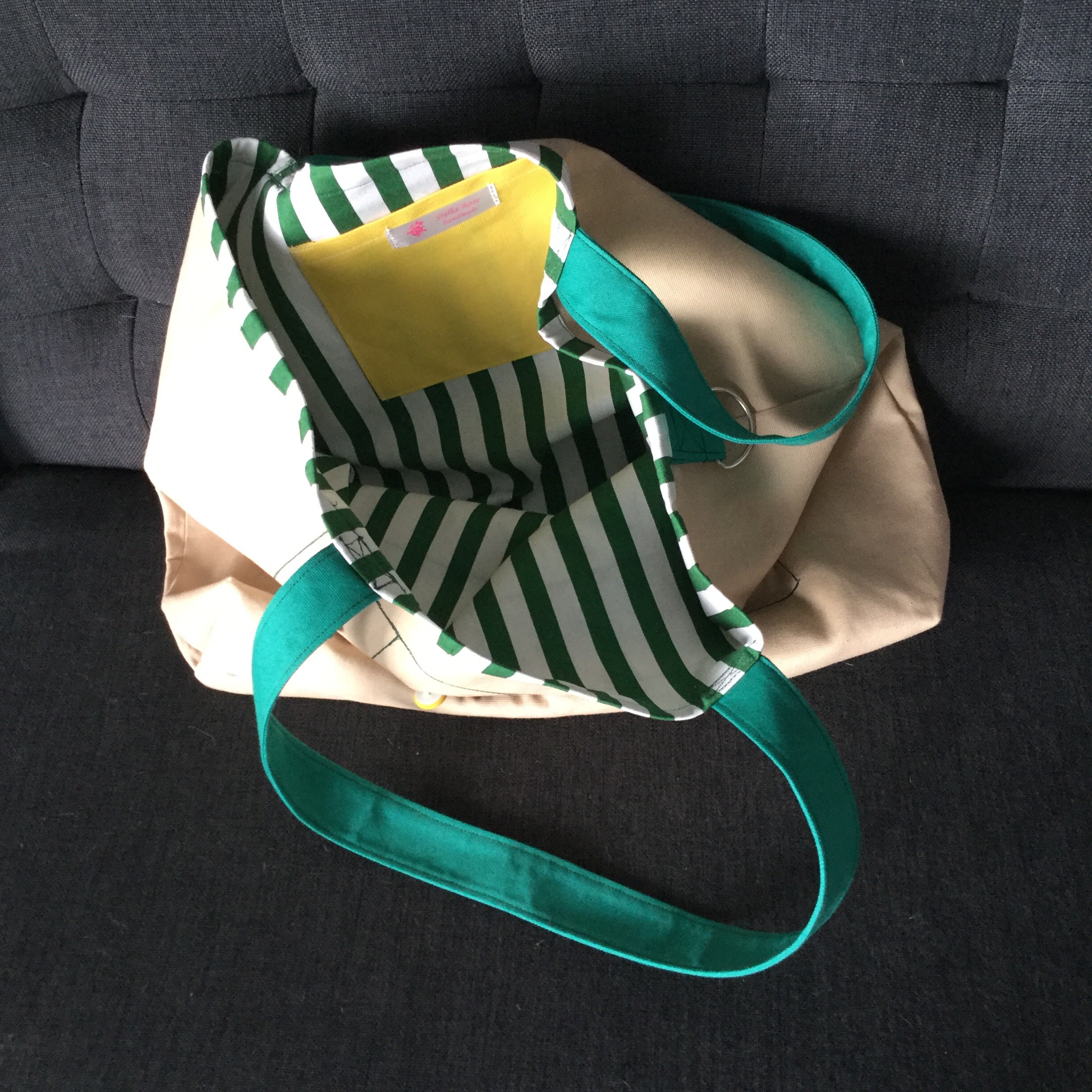 Handmade Cotton Market Shoulder Tote Bag Fully Lined With Two - Etsy