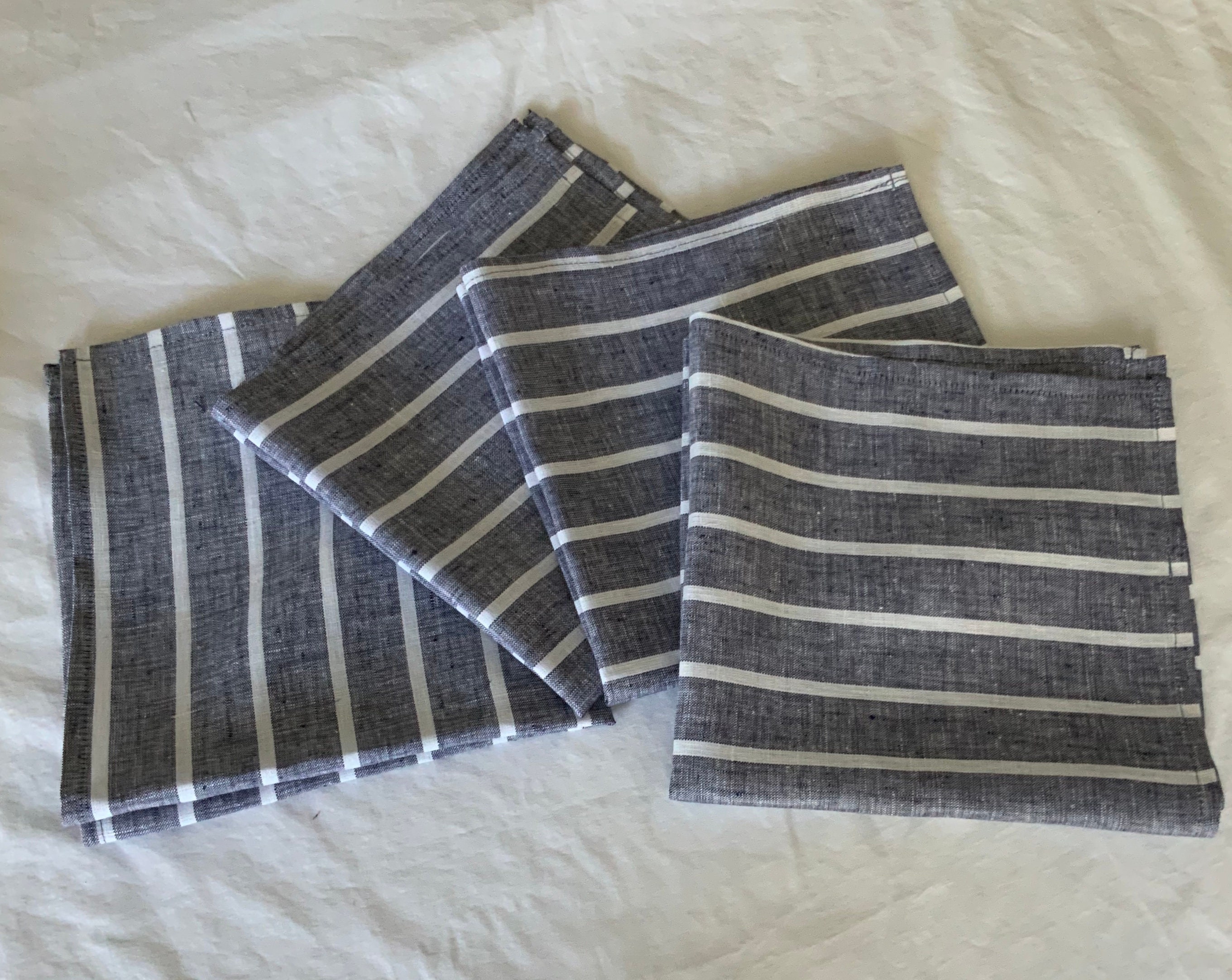 NEW 100% Linen TEA Dinner Lunch Cloth Unpaper Napkins SET of 4 Handmade ...