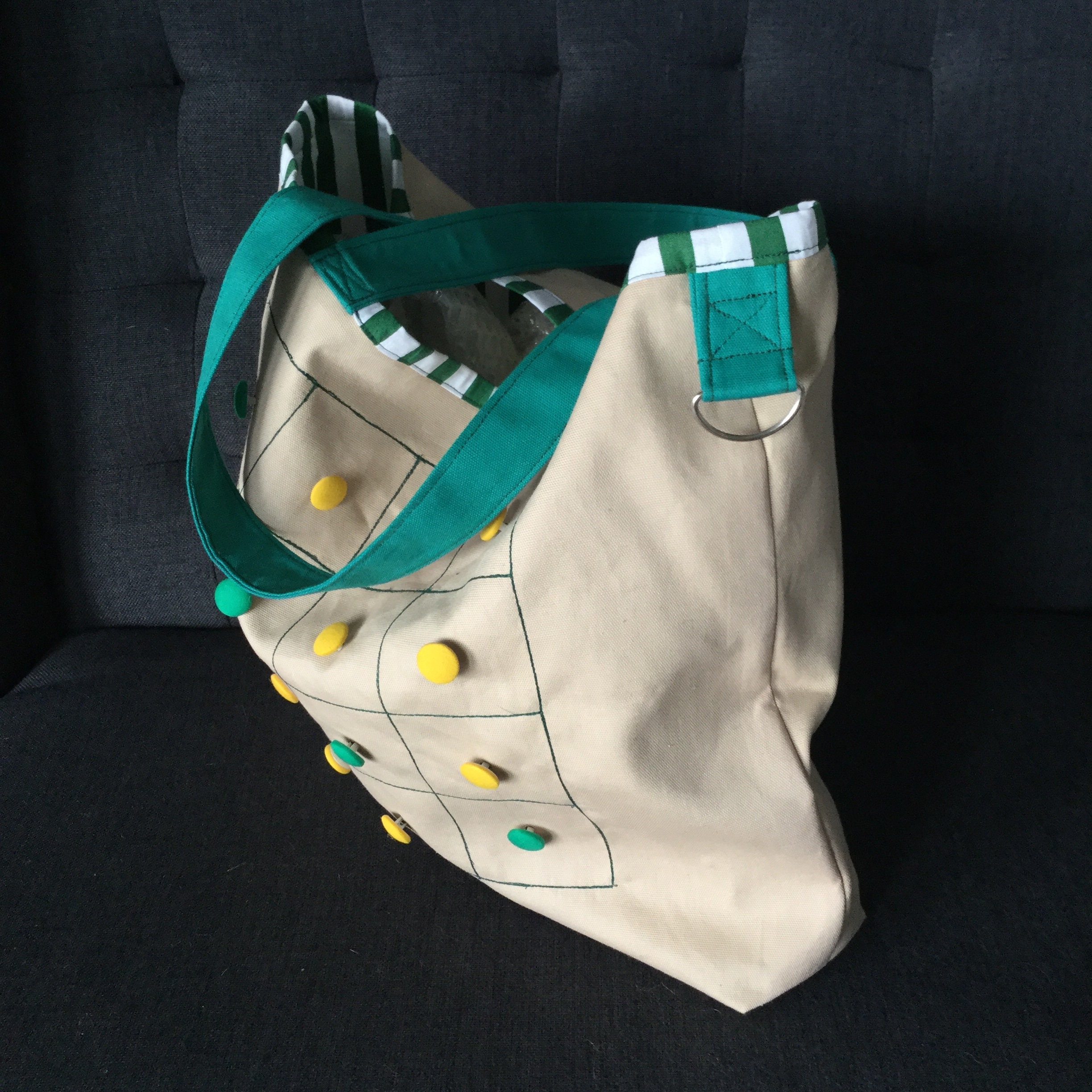 Handmade Cotton Market Shoulder Tote Bag Fully Lined With Two - Etsy