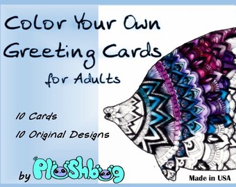 Color Your Own Cards - Etsy