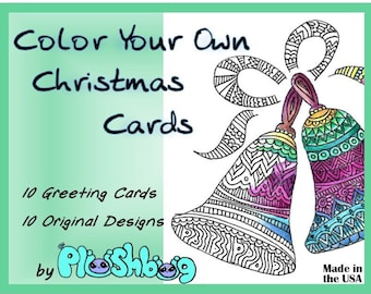 Color Your Own Greeting Cards set 5 - Etsy