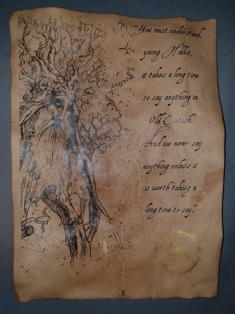 Hand Crafted Lord of The Rings TreeBeard quote | Etsy