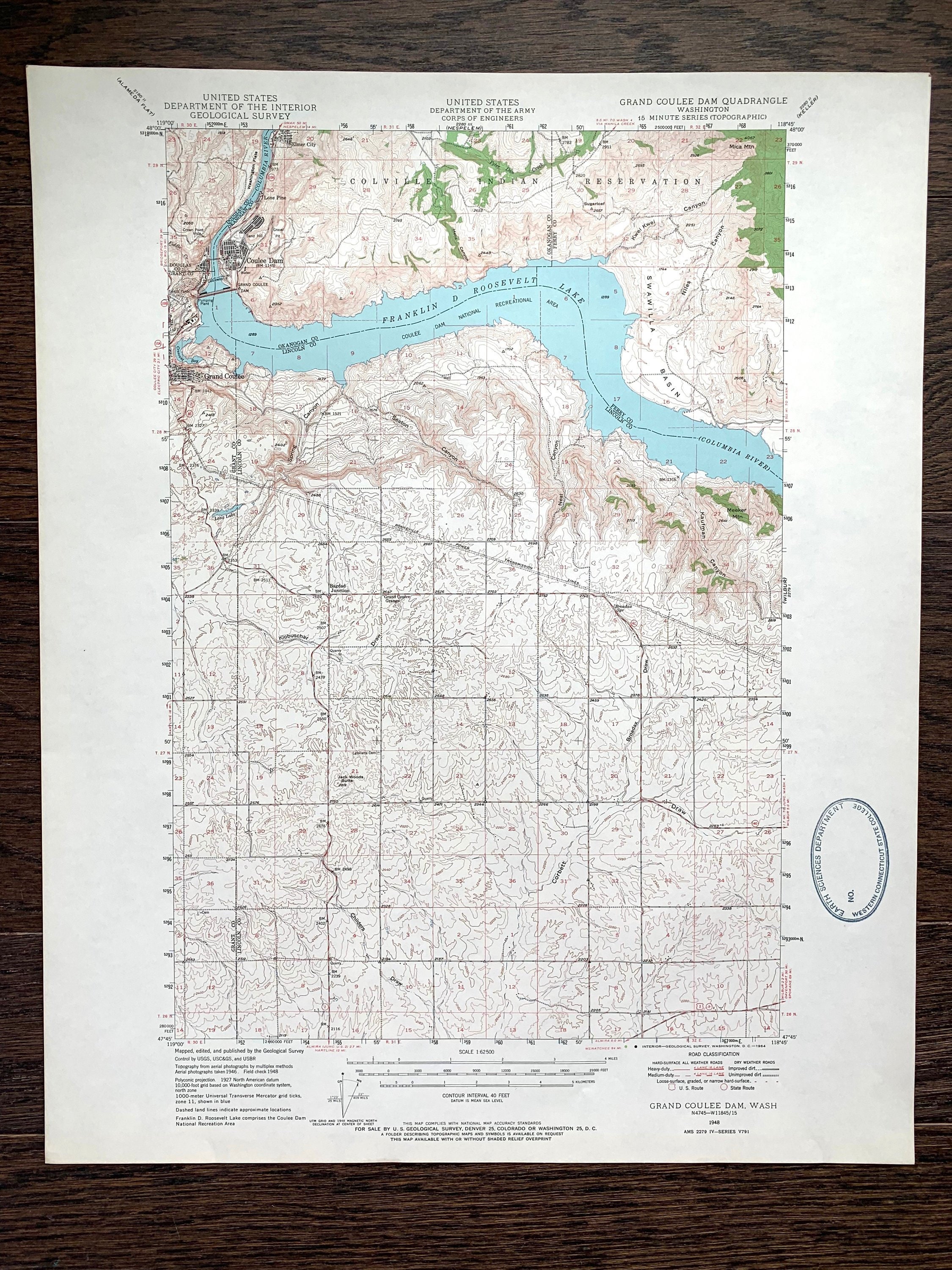 Grand Coulee Dam Map