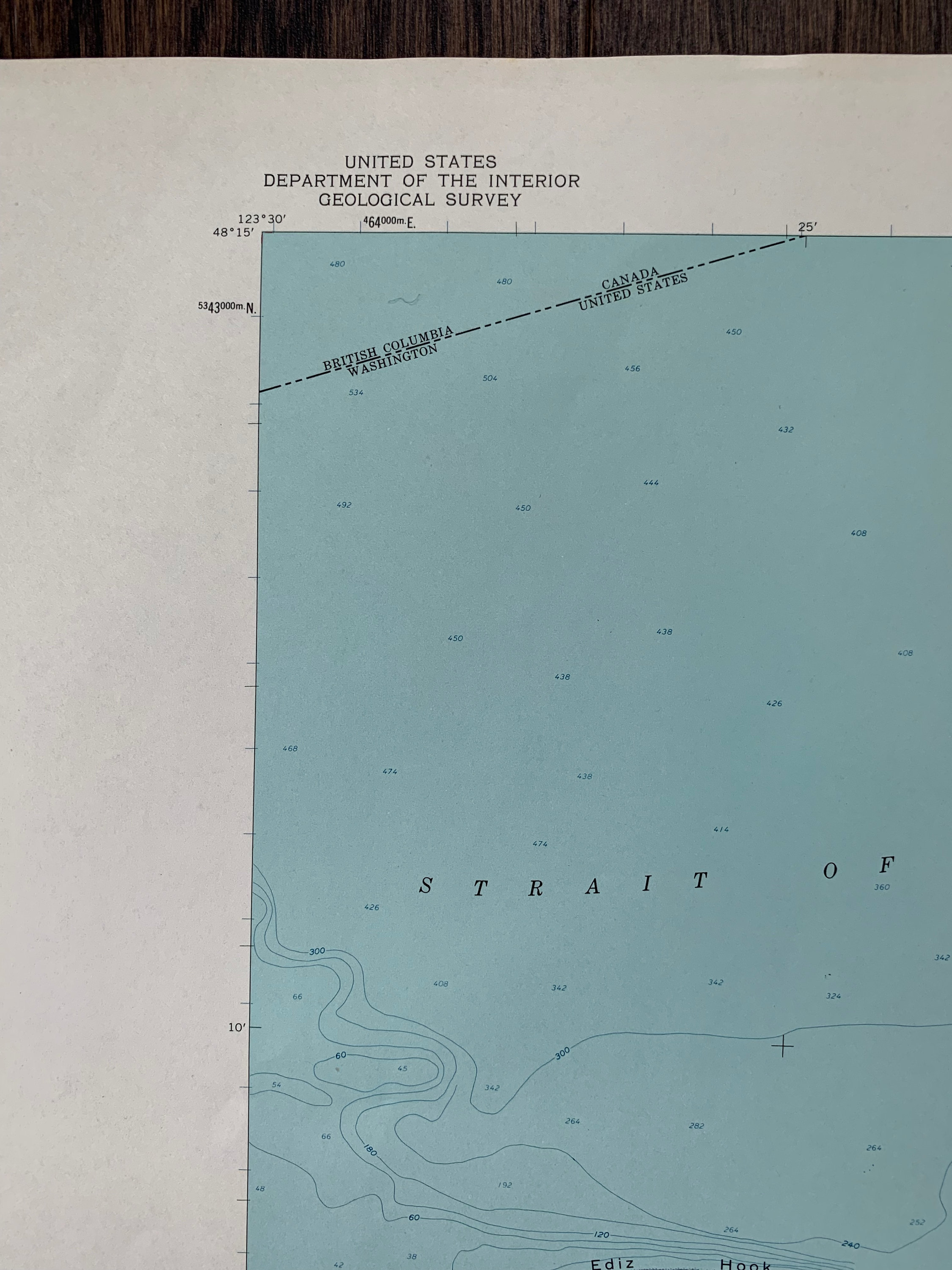 Vintage Port Angeles Washington 1961 Survey Map Port Angeles Harbor ...