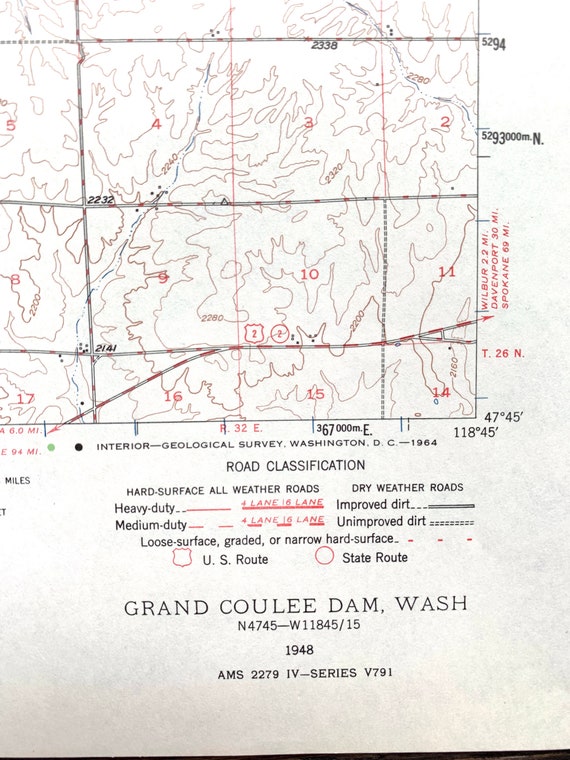 Grand Coulee Dam Map