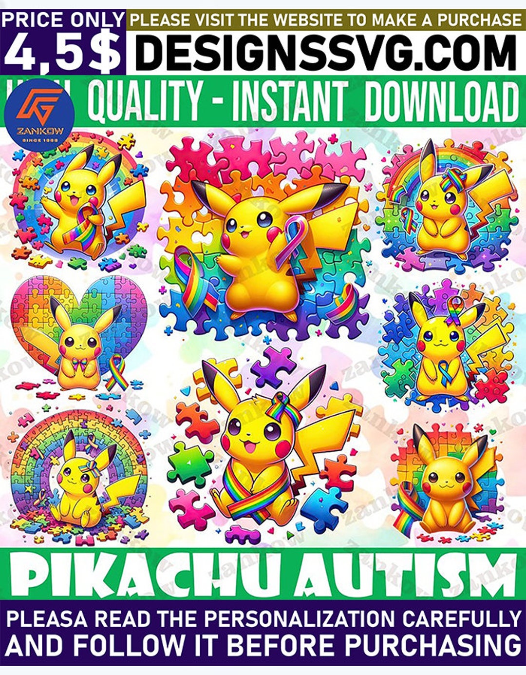 8 Anime Autism Cartoon Png Bundle, Autism Awareness Png, Awareness Png ...