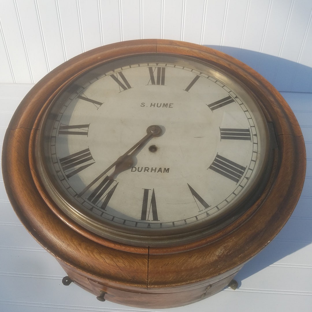 S. Hume Durham Solid Oak Vintage Clock - Etsy