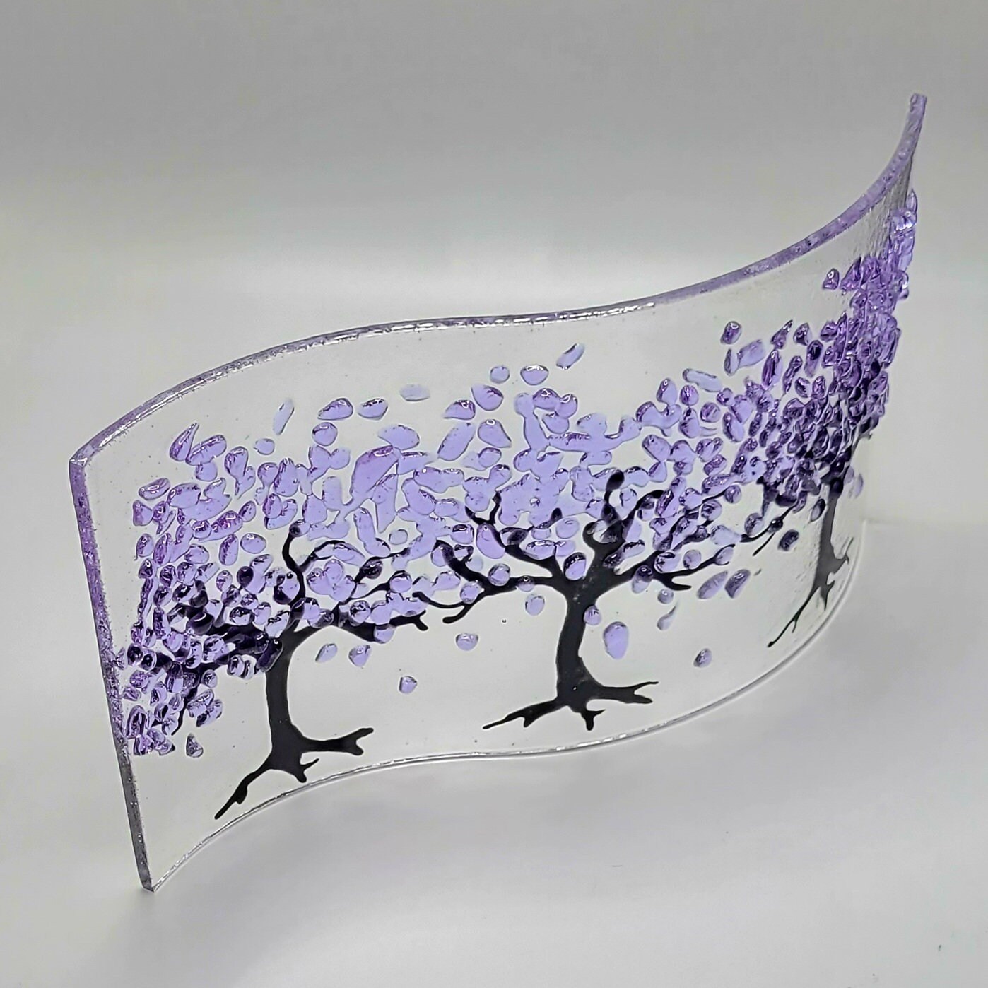 Handmade Fused Glass Tree in Blossom Wave Shaped - Etsy UK