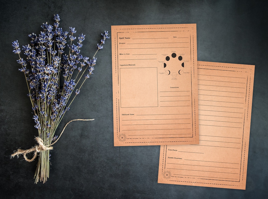Spell Page Template | Wicca Spell Pages | Book of Shadows PDF | Spell ...