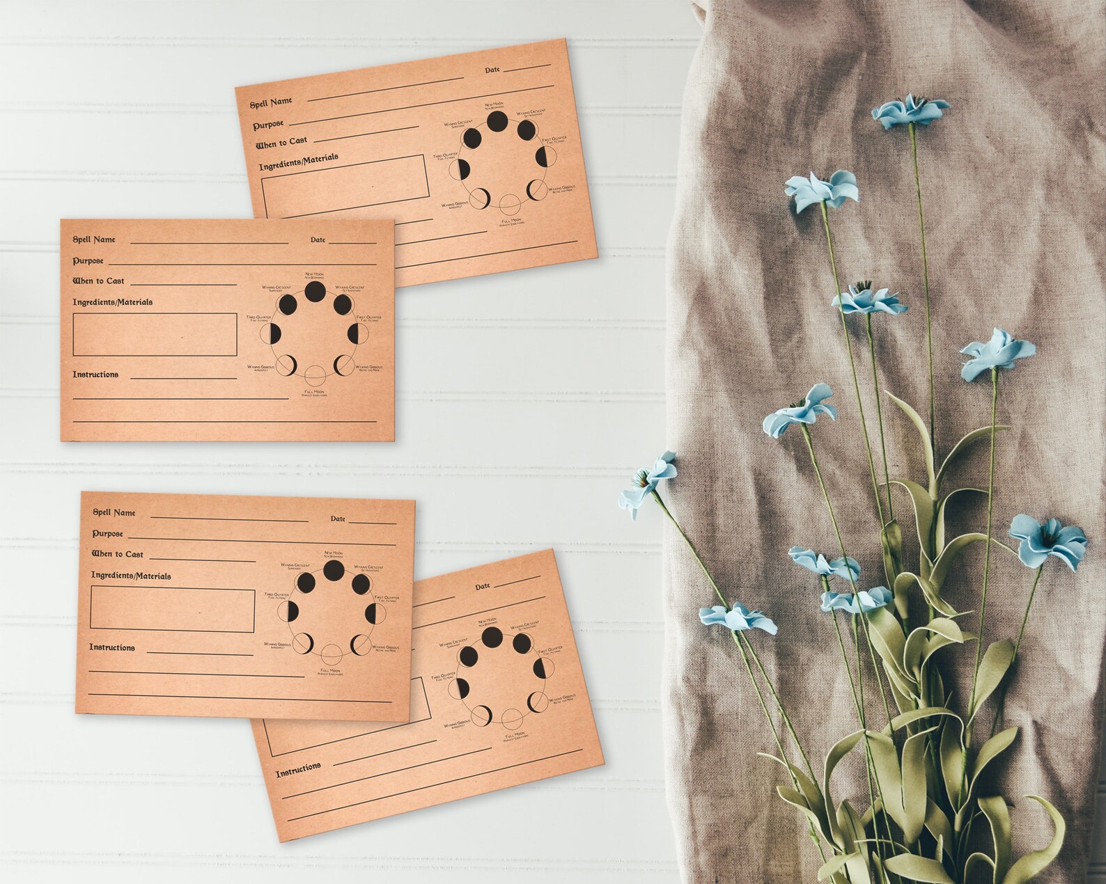 Witch Spell Cards Print Spell Cards Wicca Spell Cards - Etsy