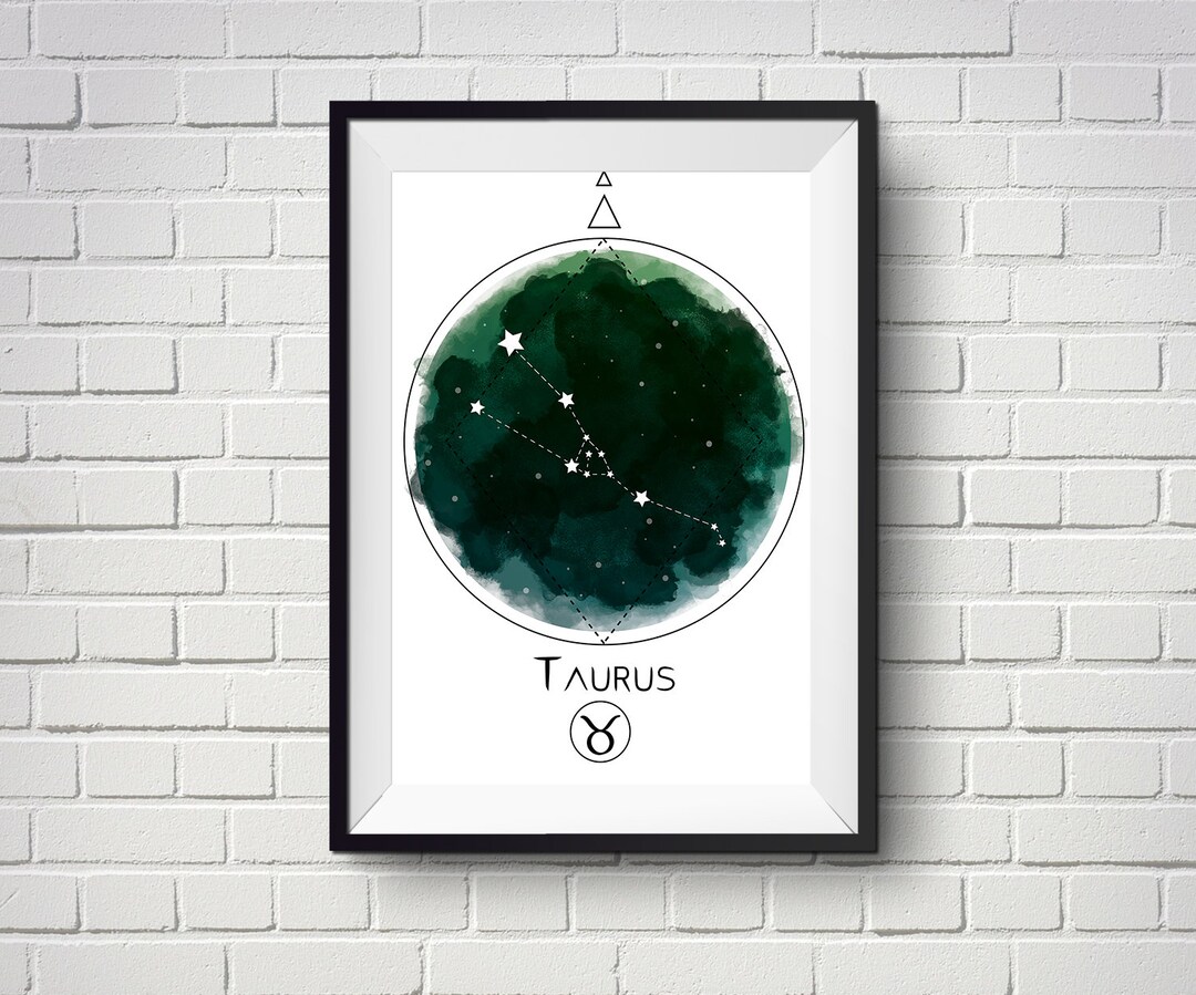 Taurus Printable Zodiac Printable Taurus Printable Art - Etsy