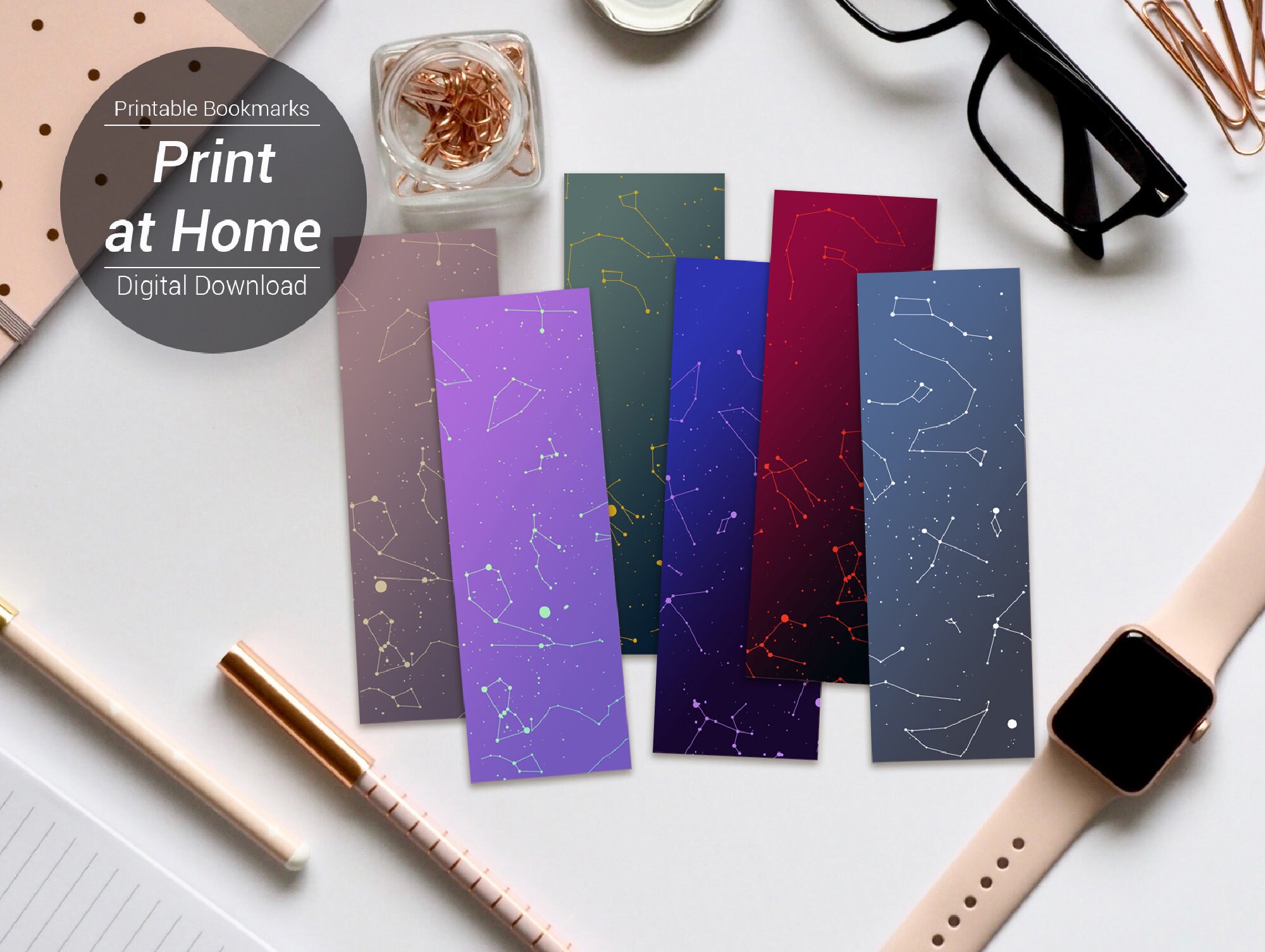 Bookmarks You Print Instant Download Star Map Bookmark - Etsy