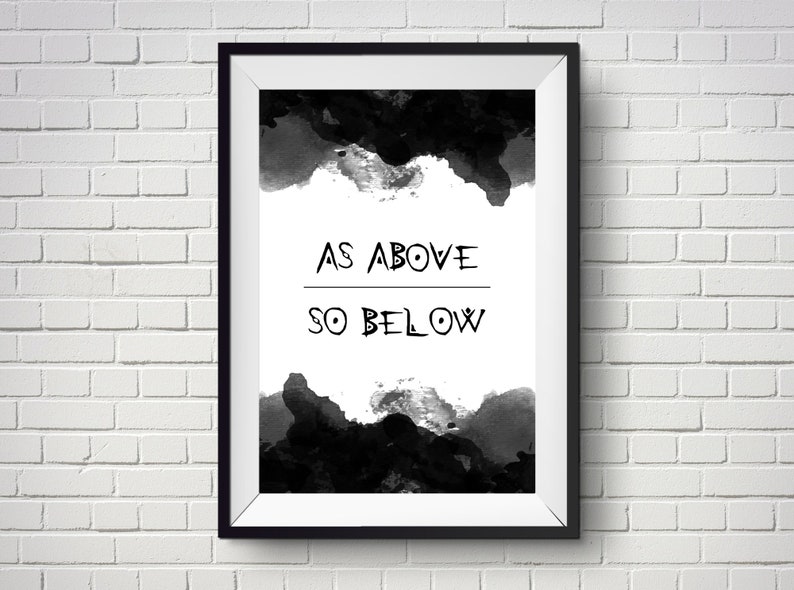 As Above so Below Wiccan Home Decor Sacred Geometry Art - Etsy