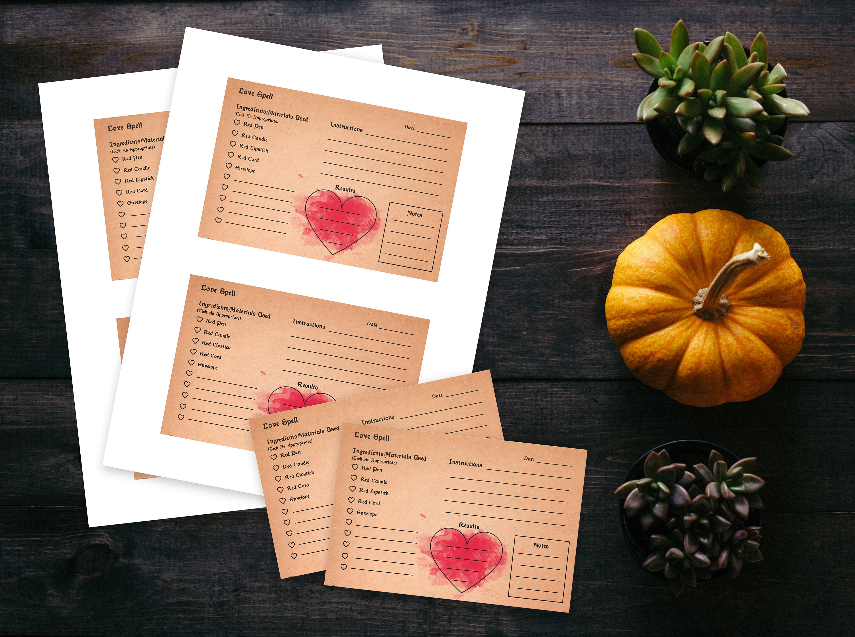 Love Spell Cards Printable PDF - for Love Spell Casting - Etsy