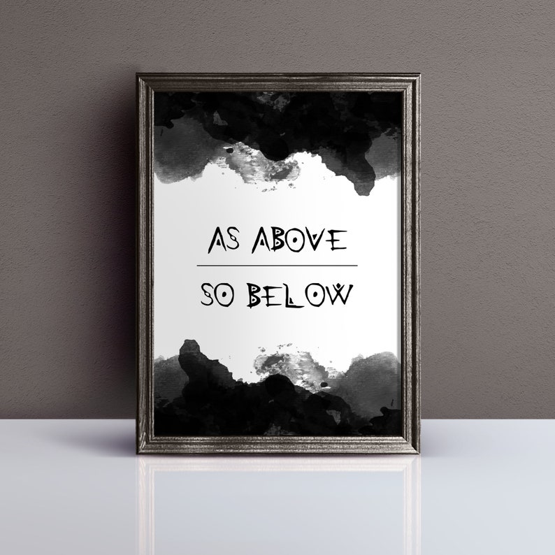 As Above so Below Wiccan Home Decor Sacred Geometry Art - Etsy
